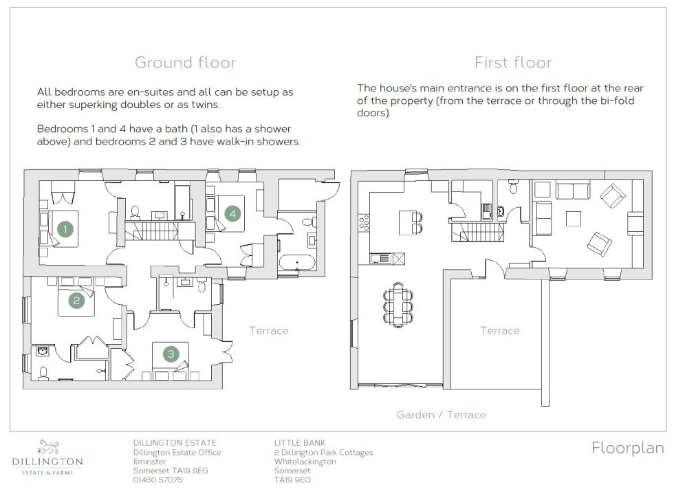 Little Bank floorplan - Dillington Estate